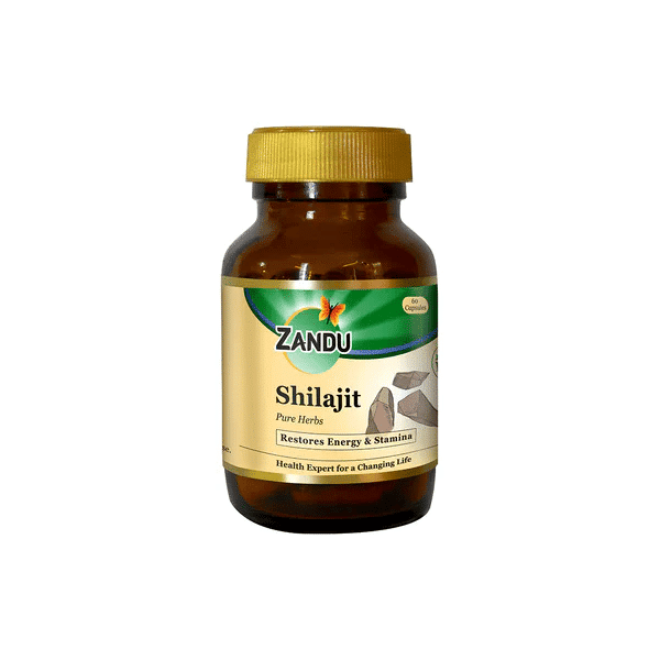 Zandu Shilajit Capsule bottle of 60 capsules - HealThyRam.com